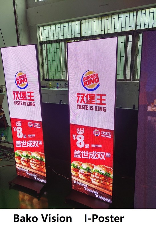 Ultra Slim Indoor Full Color Led Display Digital Poster Novastar ...