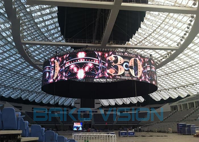 16 Bit Processing LED Curtain Display IP67 Outdoor Window P31.25 ...